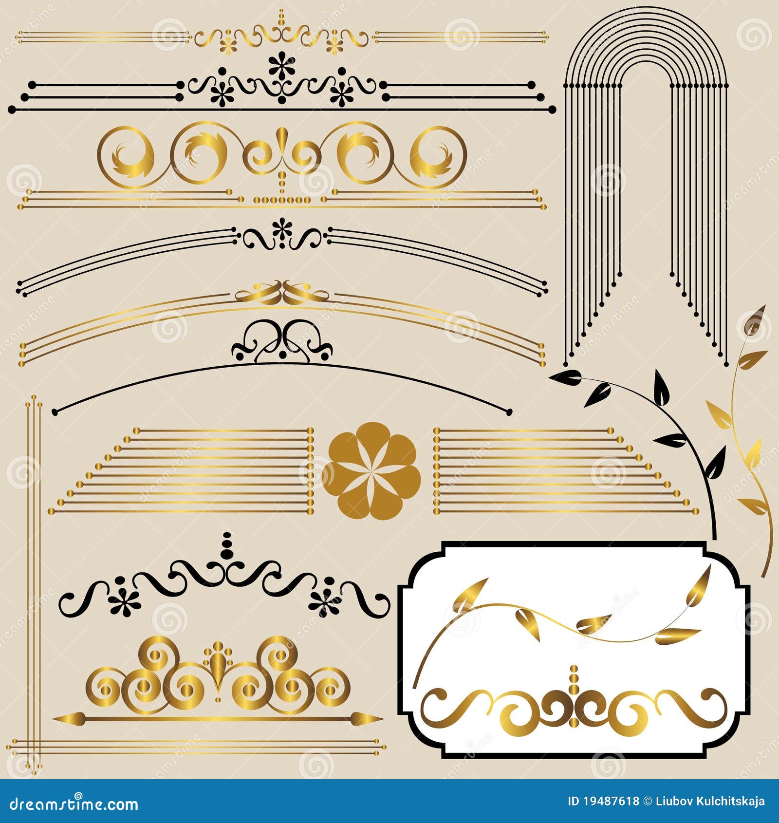 Set design elements. stock vector. Illustration of frame - 19487618