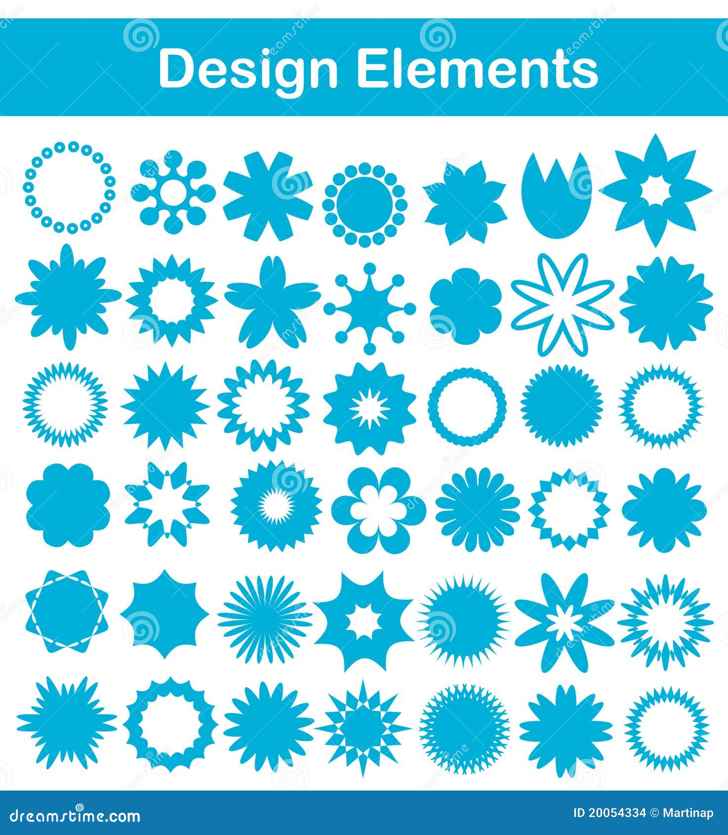 Set of design elements stock vector. Illustration of abstract - 20054334