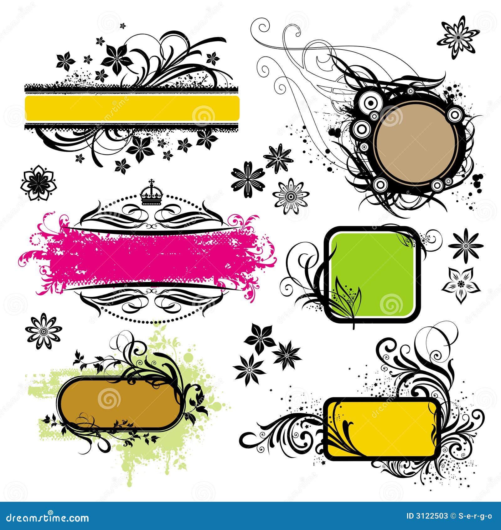 Set design elements stock vector. Illustration of autumn - 3122503