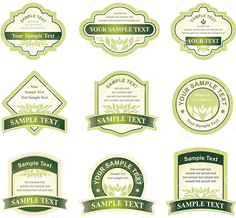 Set of design elements stock vector. Illustration of badge - 8039050