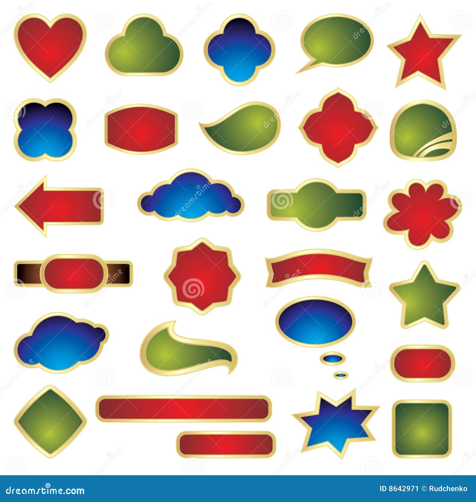 Set of design elements stock vector. Illustration of border - 8642971