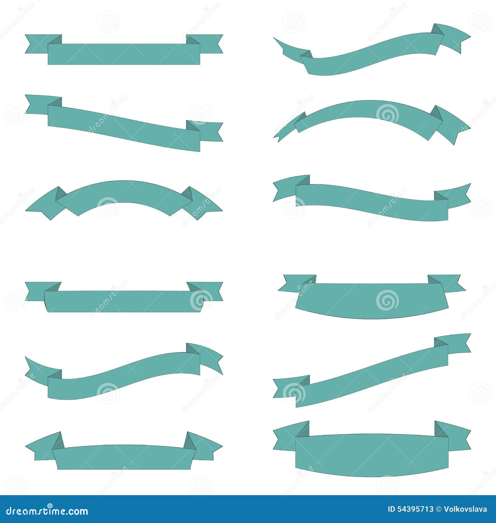 Set of Design Elements Banners Ribbons Stock Vector - Illustration of ...