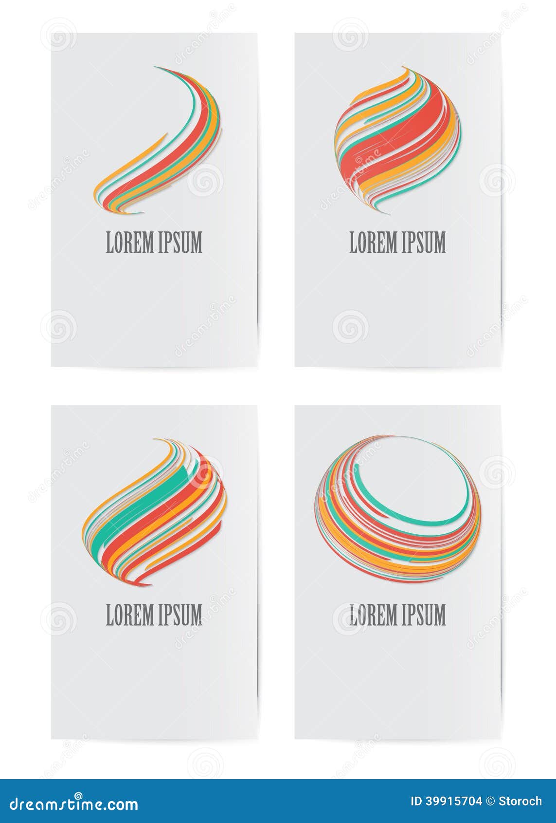 Set of Design Elements for Business Card Template. Stock Vector ...