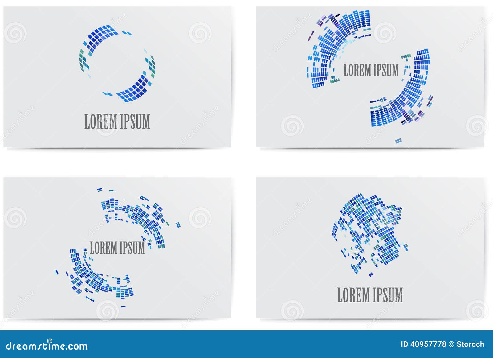 Set of Design Elements for Business Card Template. Stock Vector ...