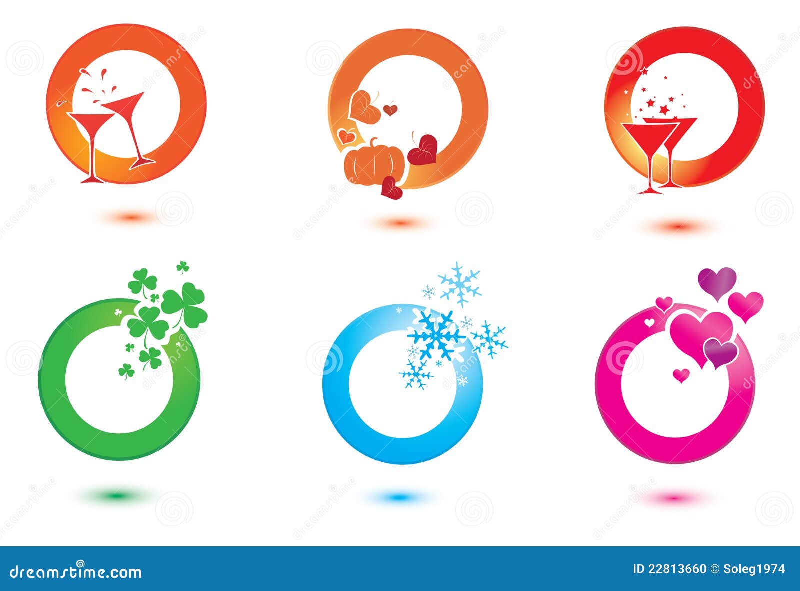 Set of Design Elements for Celebration Stock Illustration ...