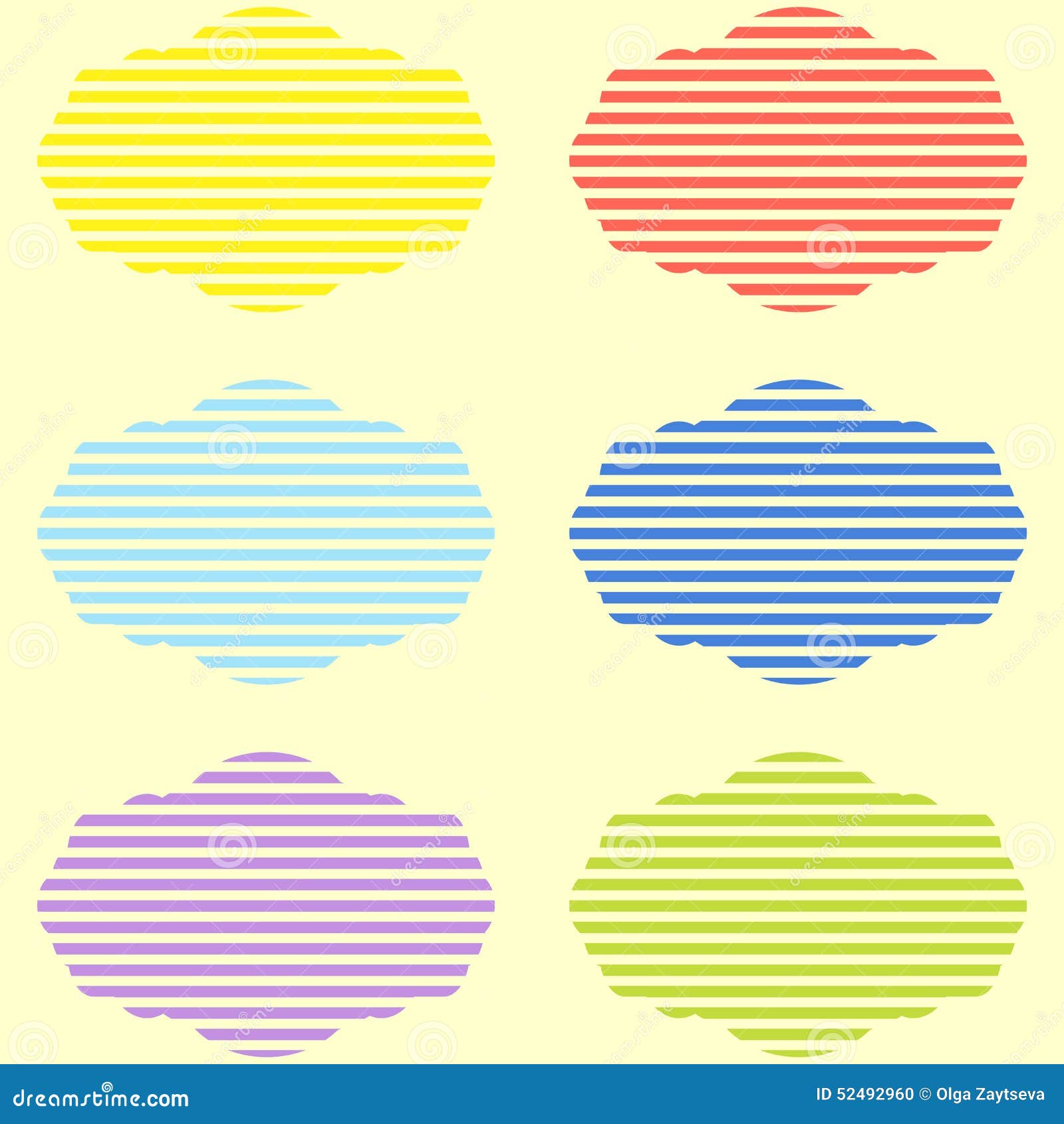 Set of Design Elements - Cute and Bright Labels Stock Illustration ...