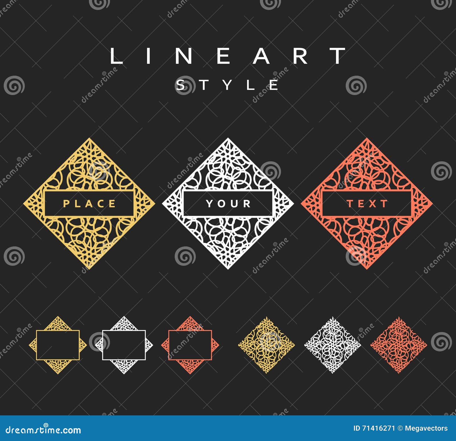 Set of Design Elements. Labels and Frames. Stock Vector - Illustration ...