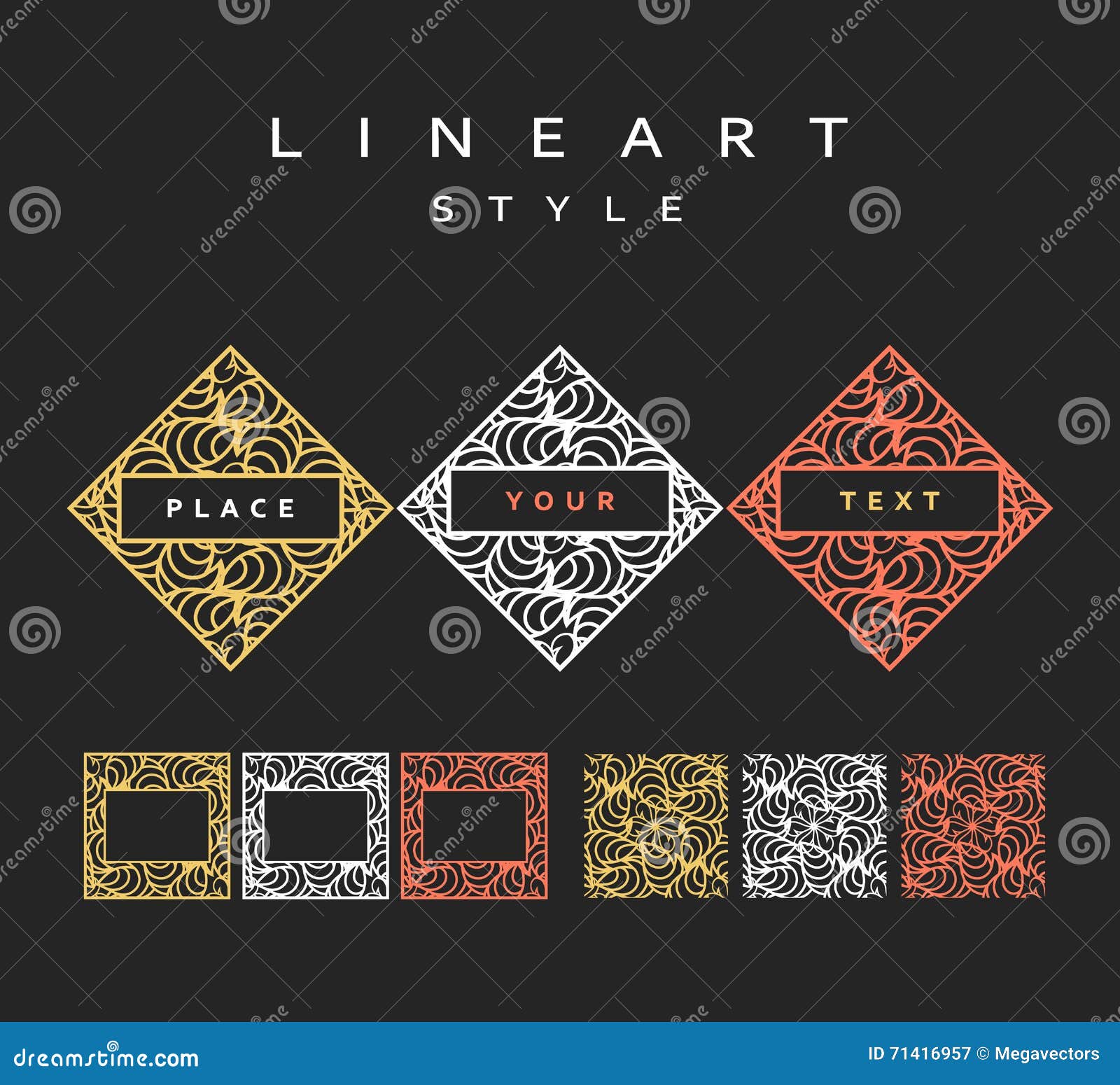 Set of Design Elements. Labels and Frames. Stock Vector - Illustration ...