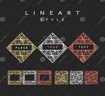 Set of Design Elements. Labels and Frames. Stock Vector - Illustration ...