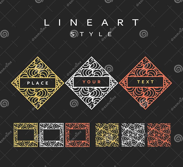 Set of Design Elements. Labels and Frames. Stock Vector - Illustration ...