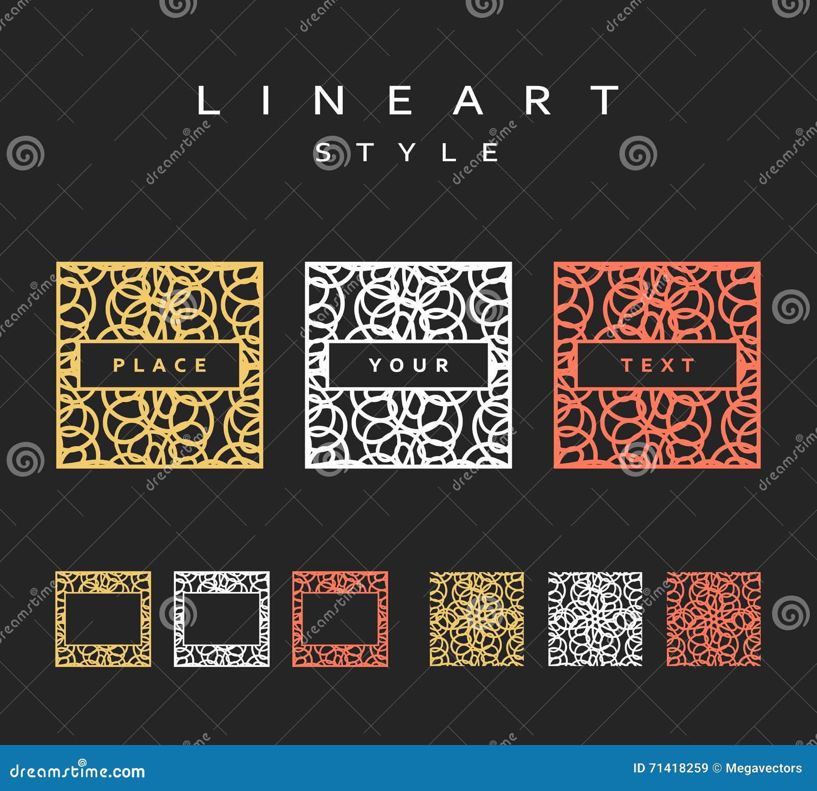 Set of Design Elements. Labels and Frames. Stock Vector - Illustration ...