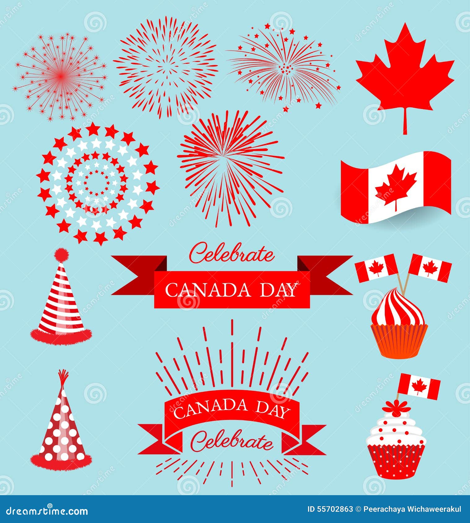 Set Design Elements for the National Day of Canada Stock Vector ...