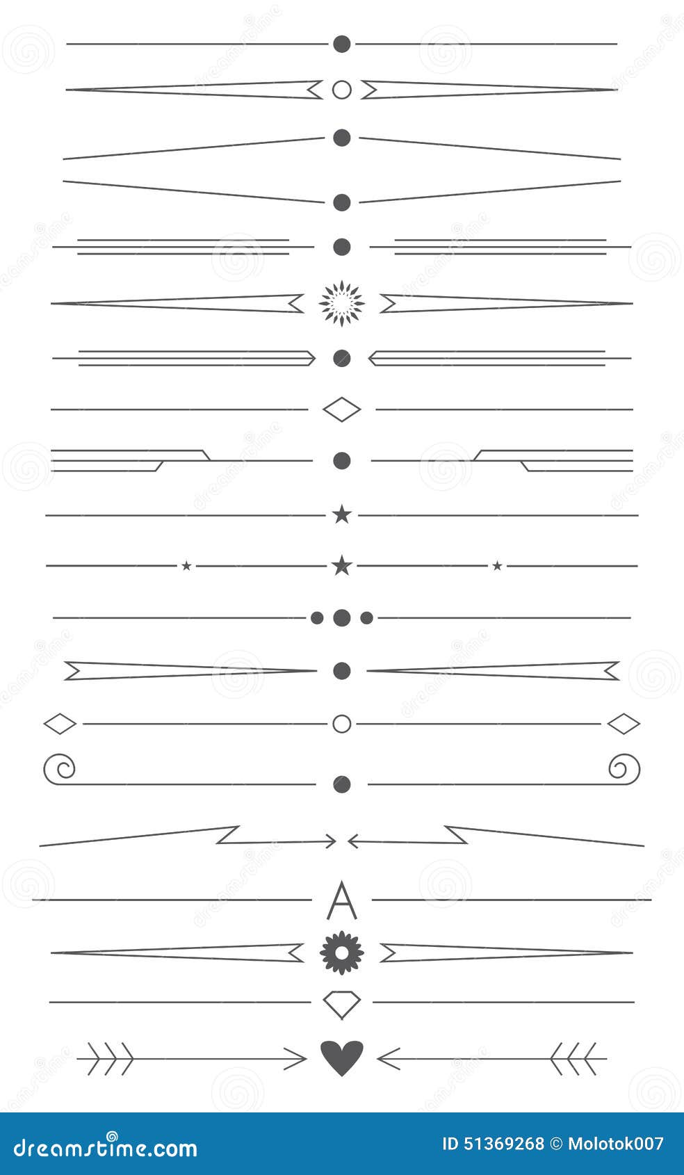 Set of Design Elements for Page Decoration Stock Vector - Illustration ...