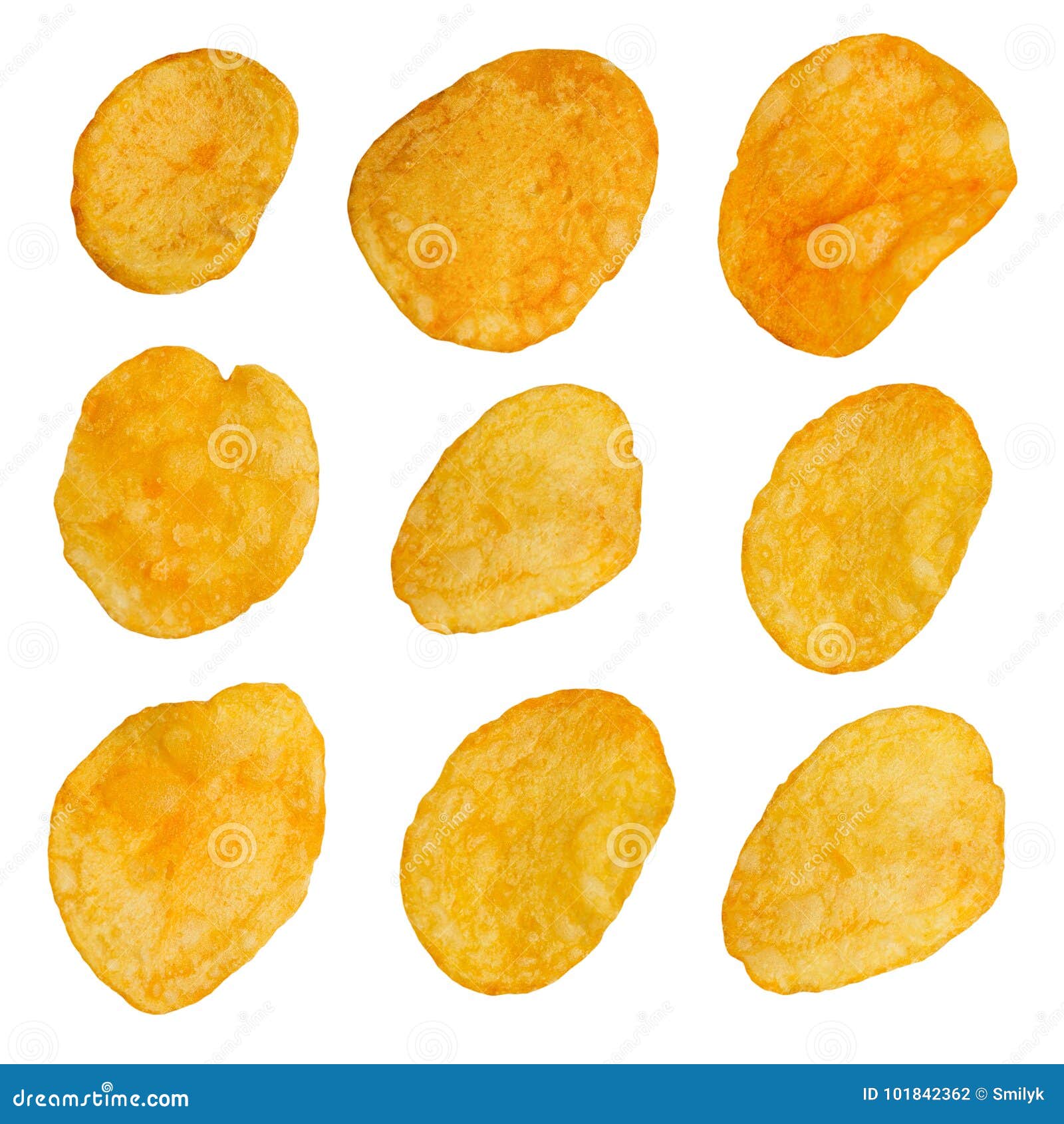 Set of Design Elements Potato Chips. Stock Photo - Image of gastronomy ...