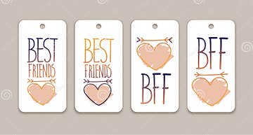 Set of Design Elements, Tags with Hand Drawn Phrase Stock Illustration ...