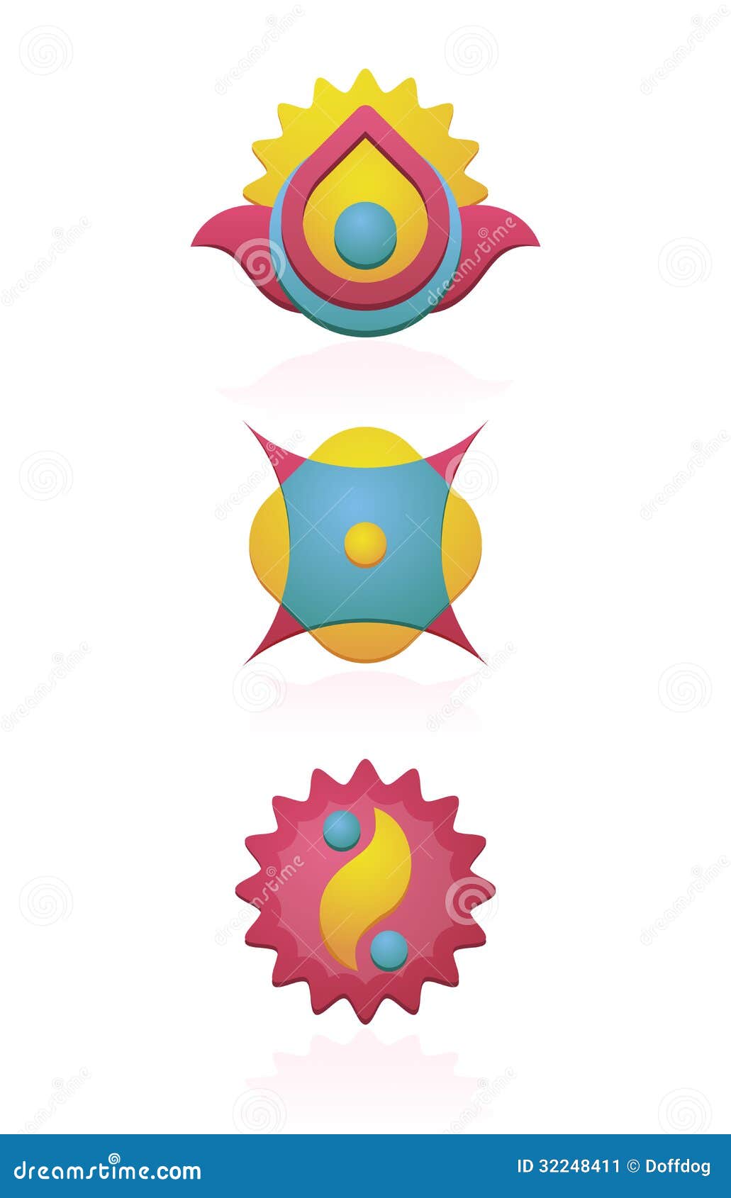 Set of design elements stock vector. Illustration of colorful - 32248411