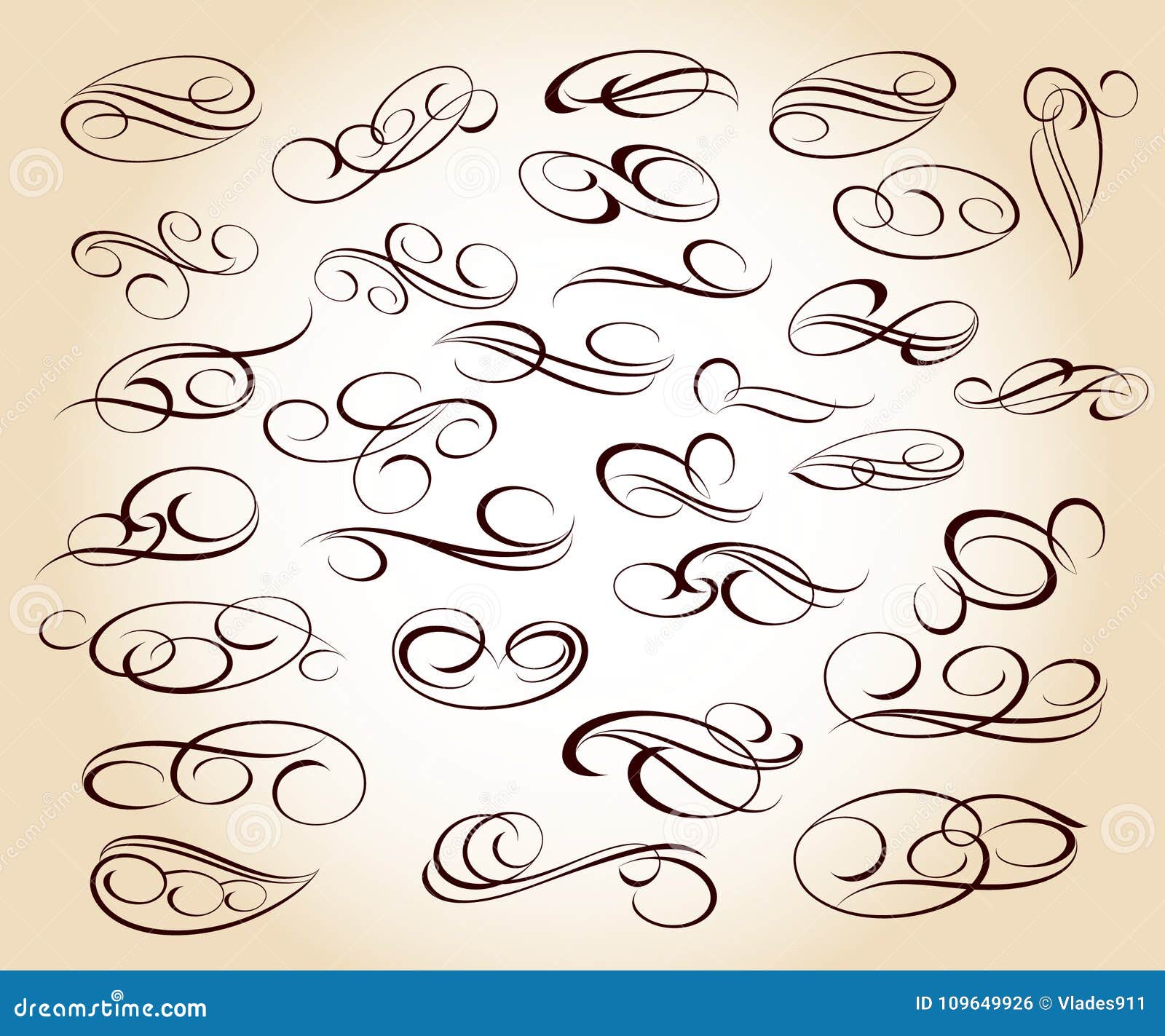 Set Design Elements. Vector Illustration.Brown Beige. Stock Vector ...