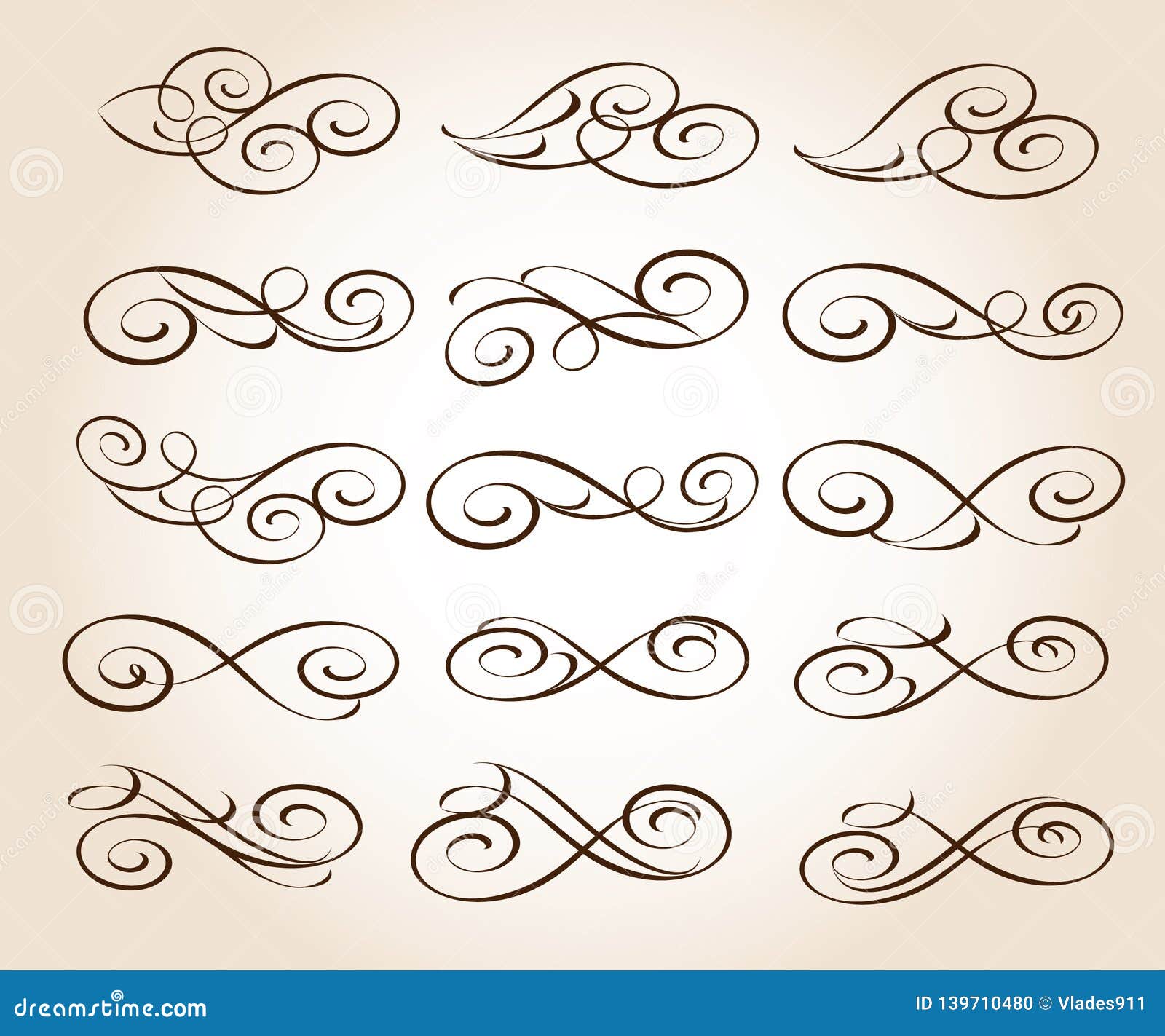 Set Design Elements. Vector Illustration.Brown Beige . Stock Vector ...