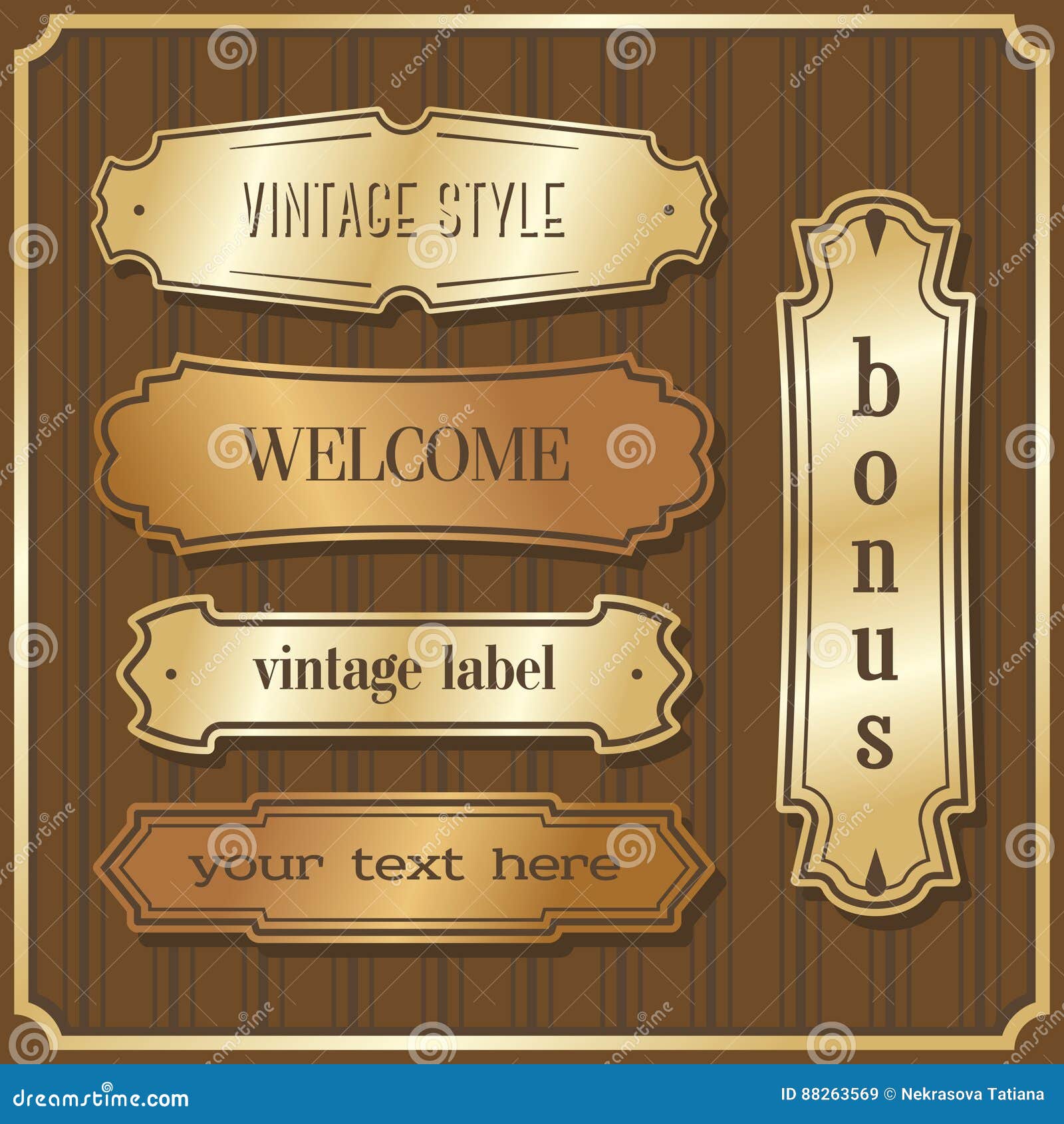 Set Design Elements Vector Sample Labels Badges Shapes Shields_8 Stock ...