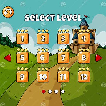 Set for the Design of Mobile Games. Ui Game Stock Vector - Illustration ...