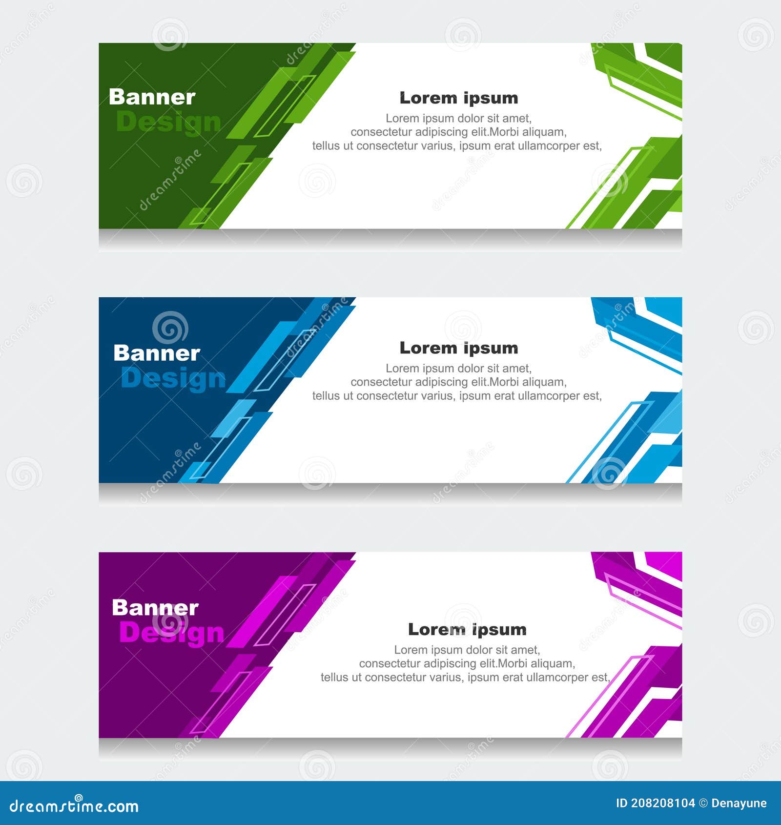 Set of Design Print Banner or Web Template. Can Be Used for Workflow ...