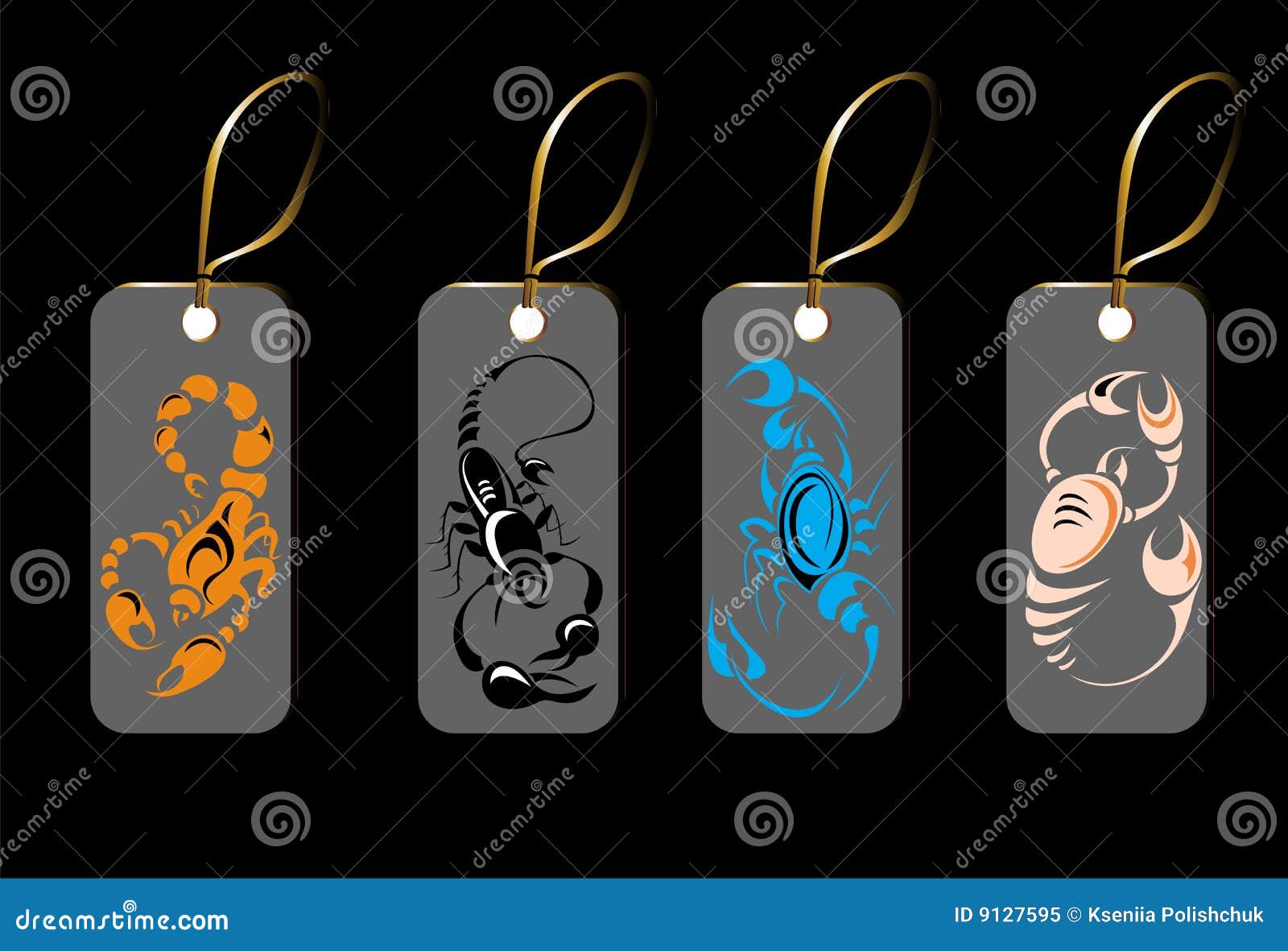 Set of design tags stock vector. Illustration of placeribbon - 9127595