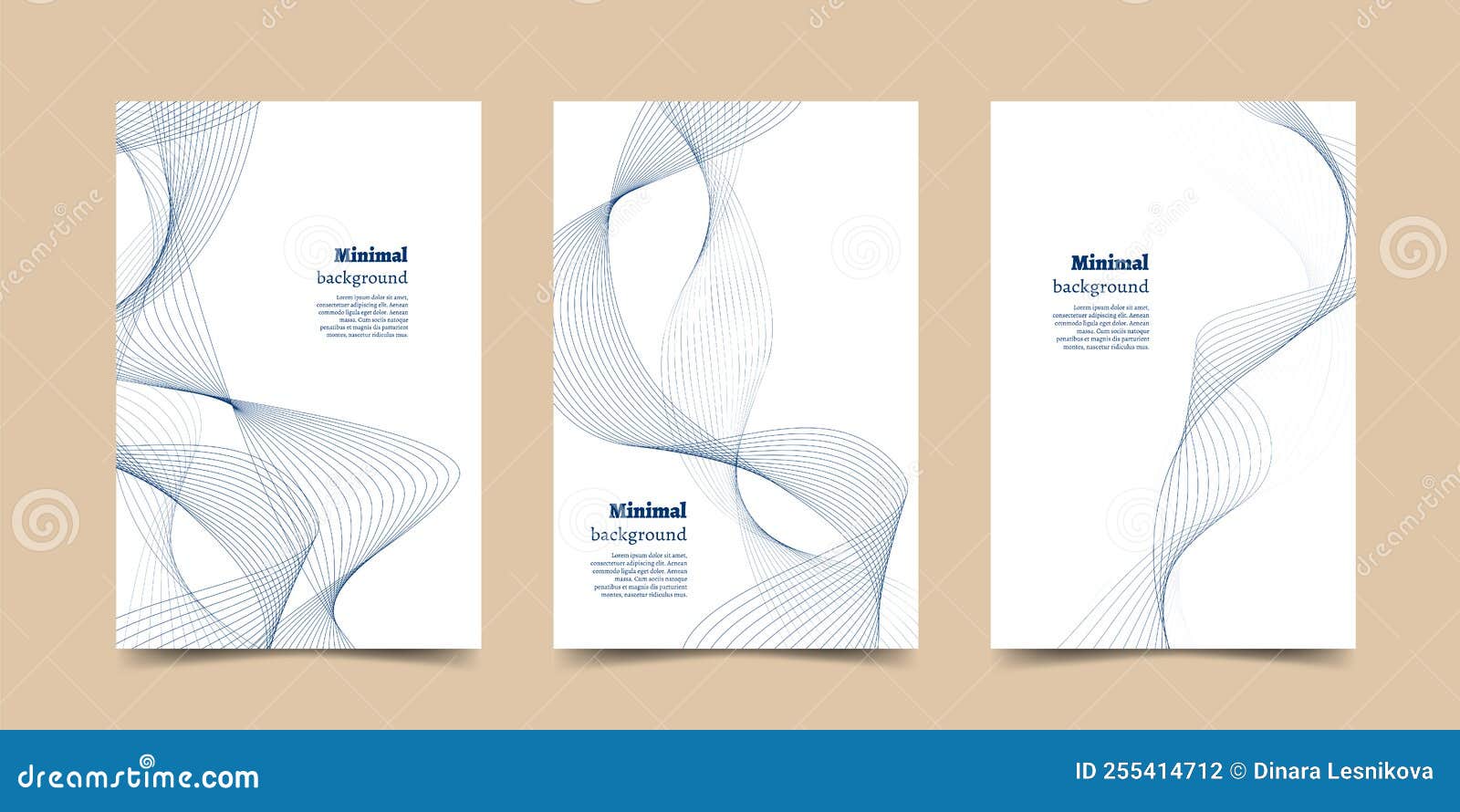 Set of Design Templates for Cover, Postcard Certificate, Document ...