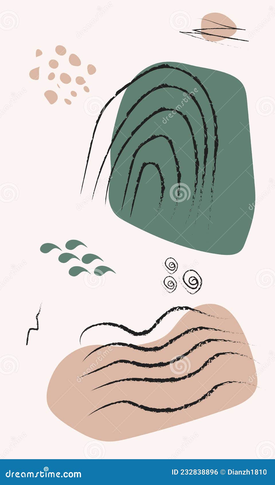 Set of Design Templates and Illustrations in Minimal Linear Style Stock ...