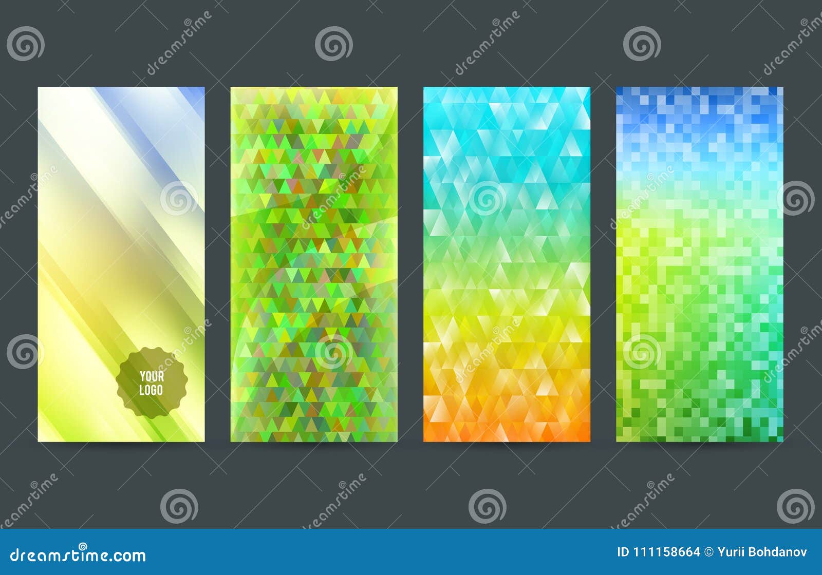 Set Design Title Pages Flyer Background Glow Light02 Stock Vector ...