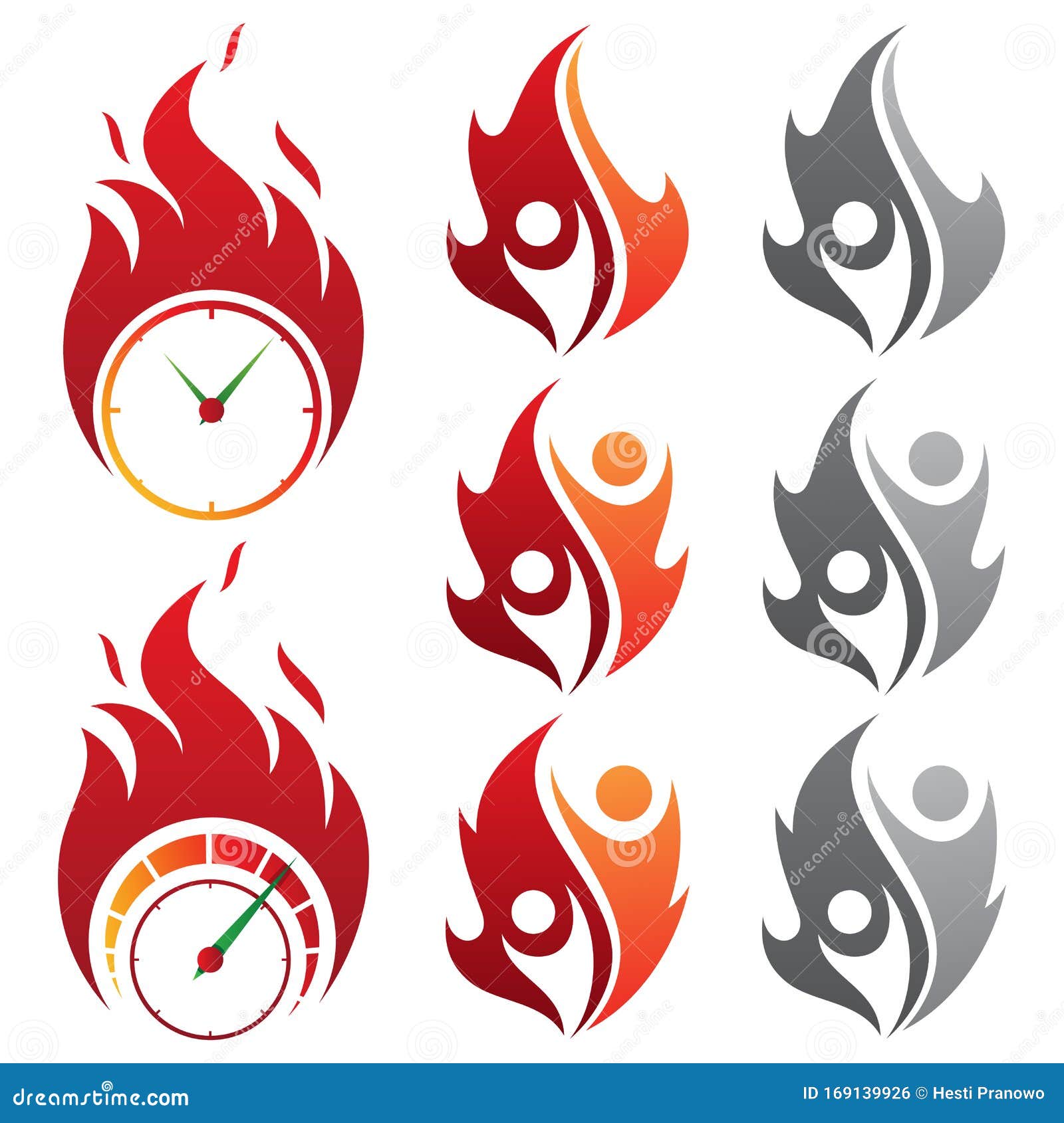 Fire Emoji Illustration. Simple Light Dangerous Energy Flame Burns ...