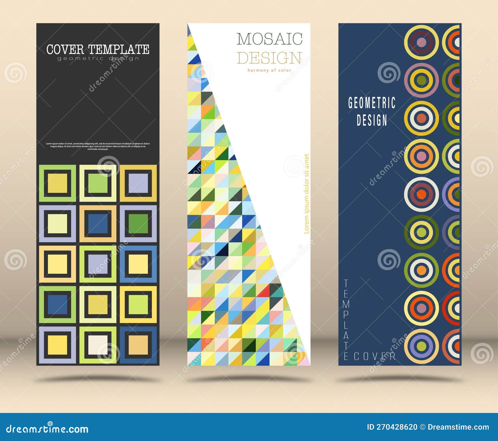 A Set Of Designs Of Different Styles Vector Illustration ...