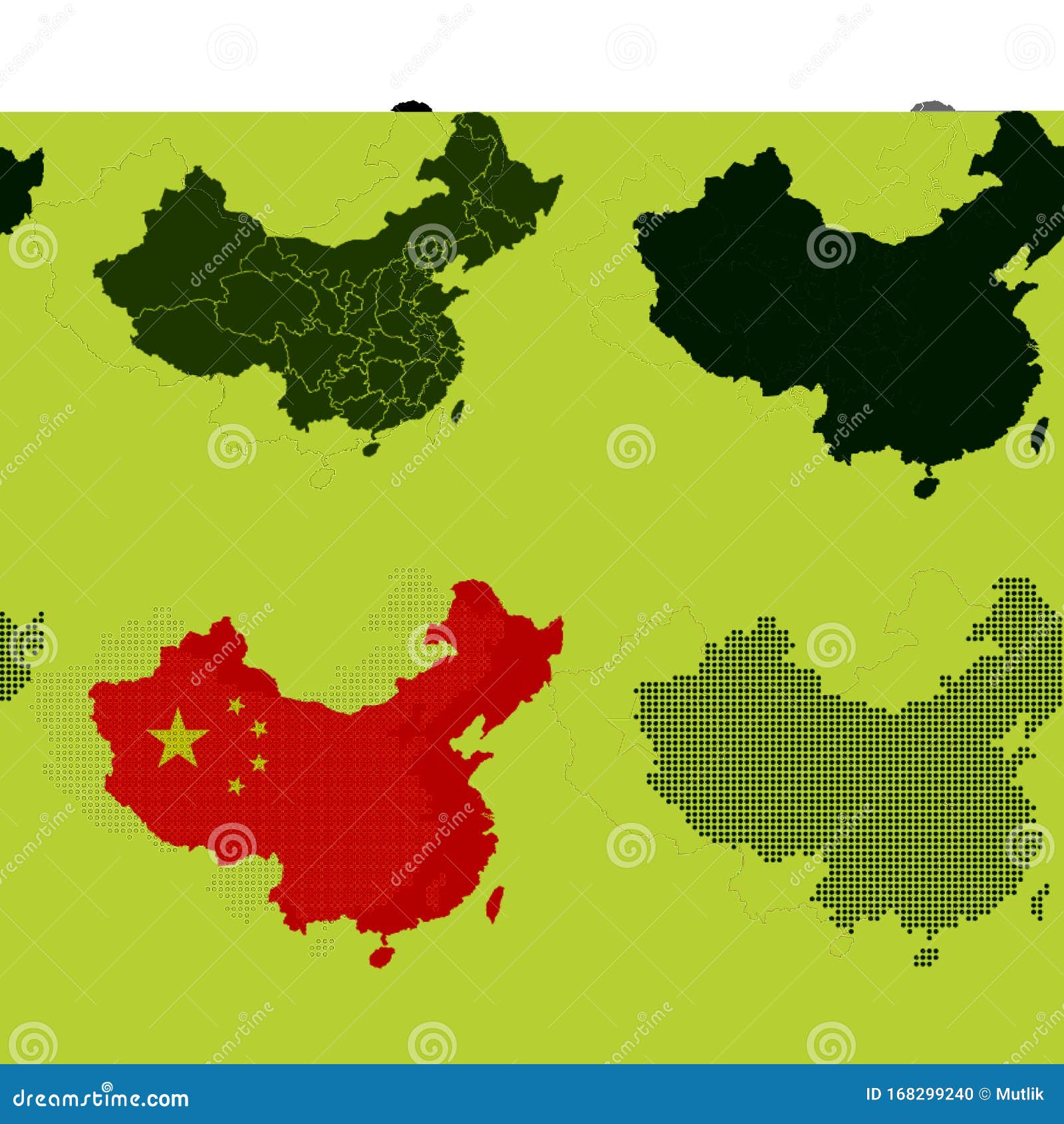 A Set of Detailed Accurate Vector Maps of China Stock Vector ...
