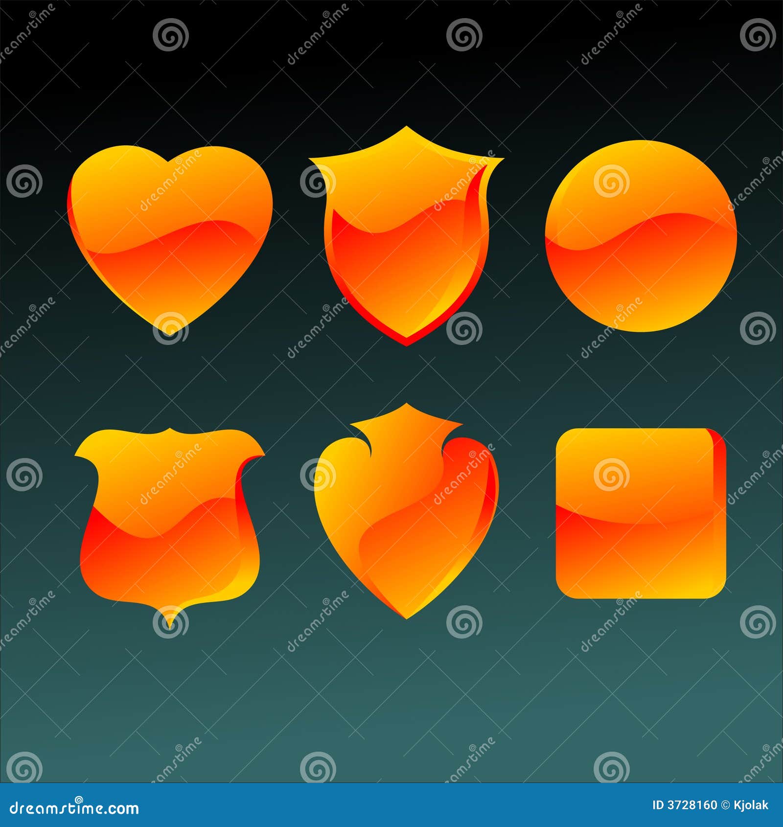 Set of detailed shields stock vector. Illustration of power - 3728160