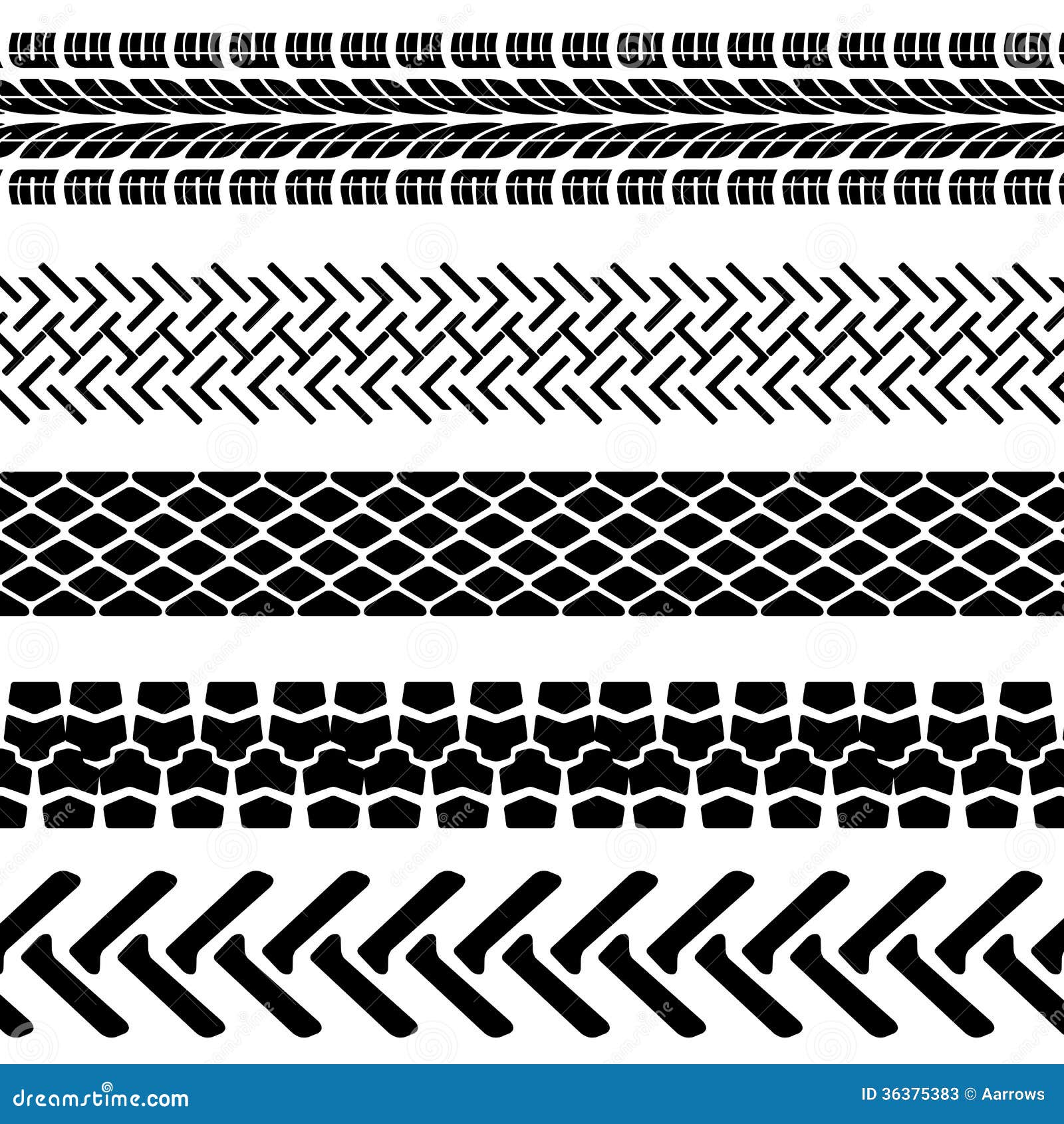 Set of Detailed Tire Prints, Vector Illustration Stock Vector ...