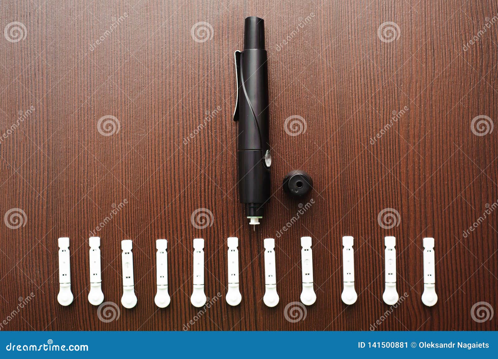Set Diabetic: Syringe Pen with Insulin and Lancets Stock Image - Image ...