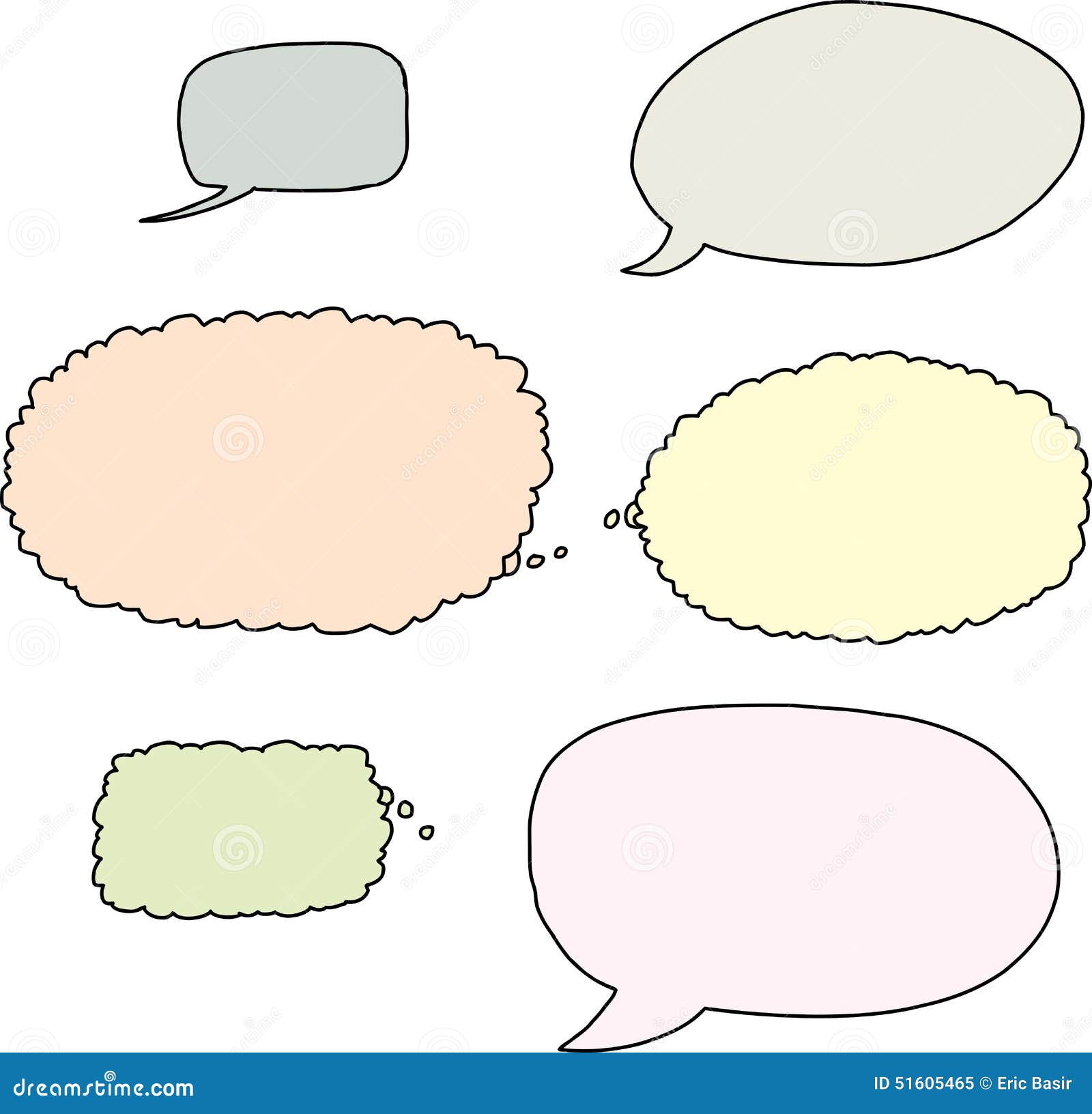 Set of Dialog Balloons stock illustration. Illustration of clip - 51605465