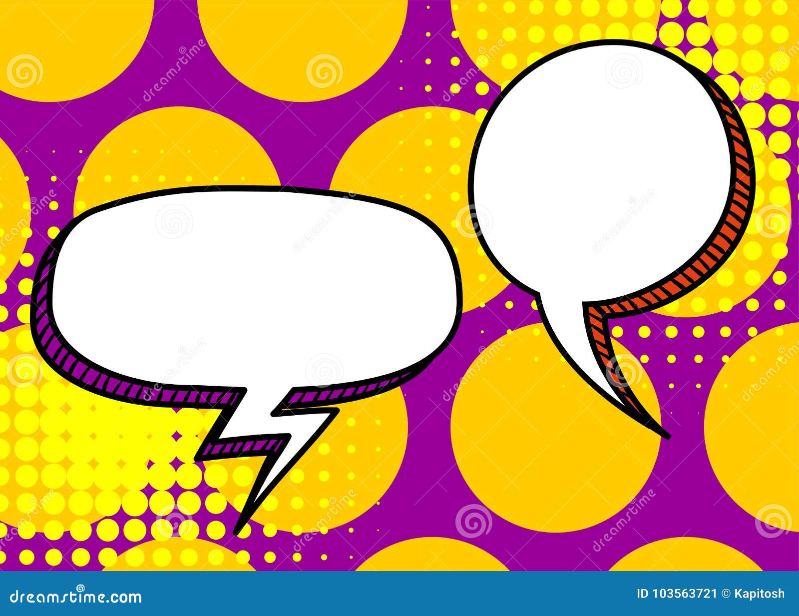 Set Dialog Blank Template Pop Art Comic Text Stock Vector ...