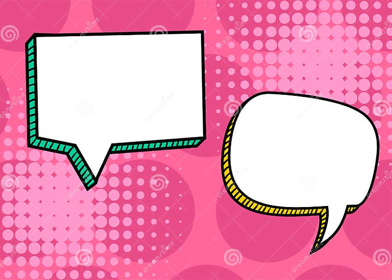 Set Dialog Blank Template Pop Art Comic Text Stock Vector ...