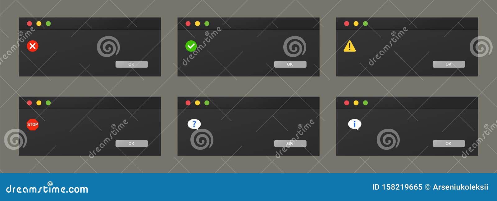 Set of dialogue boxes stock vector. Illustration of mode - 158219665