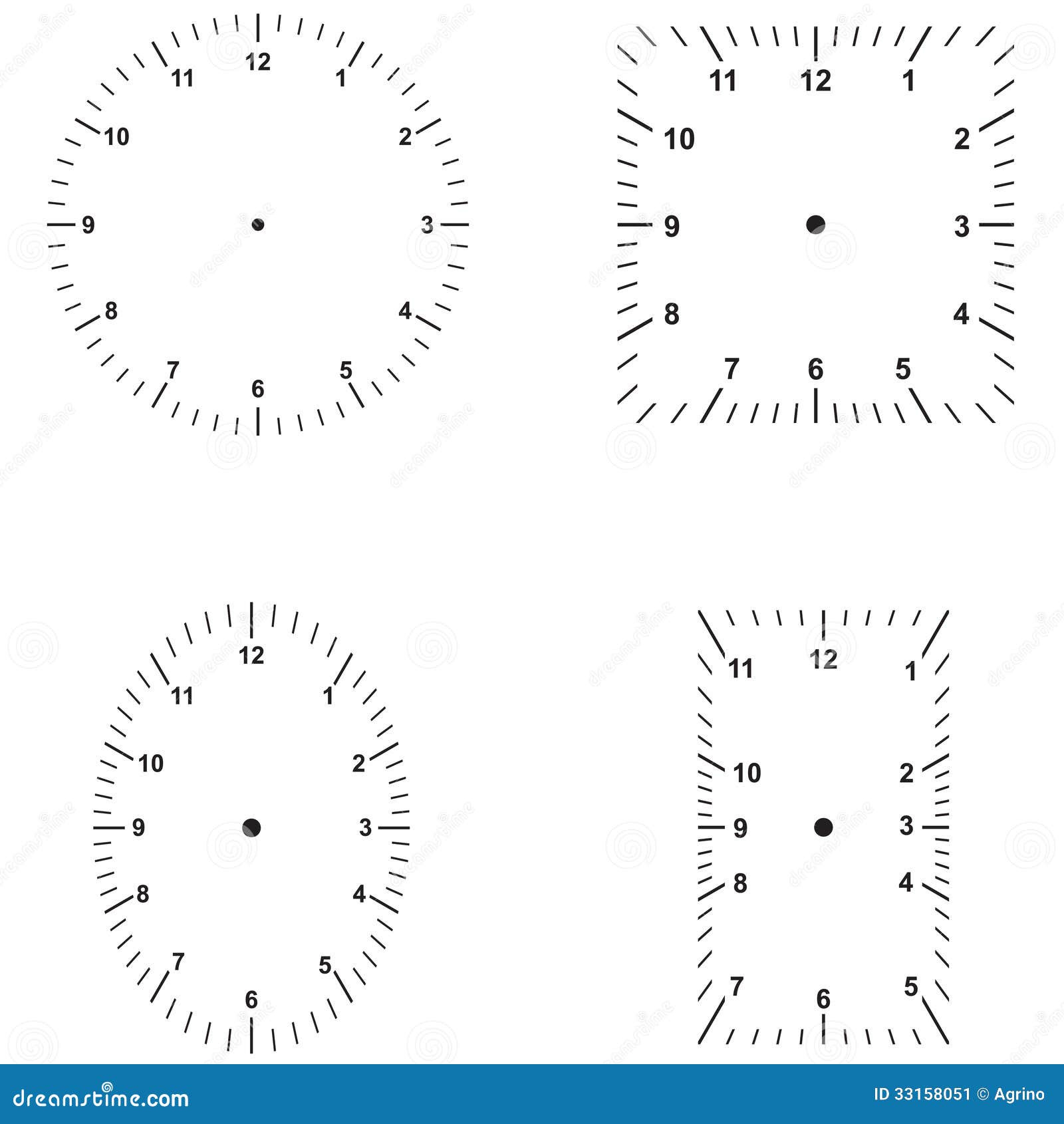 Set of dials stock vector. Illustration of clock, division - 33158051