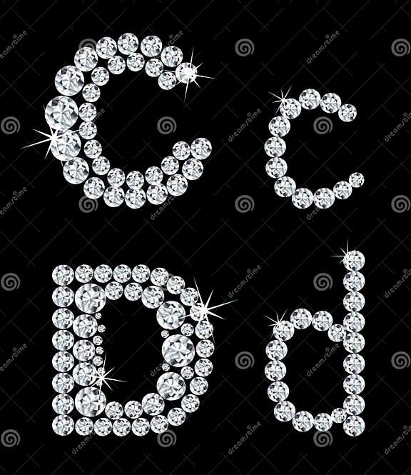 Set of Diamond Alphabetic Letters . Vector Stock Vector - Illustration ...