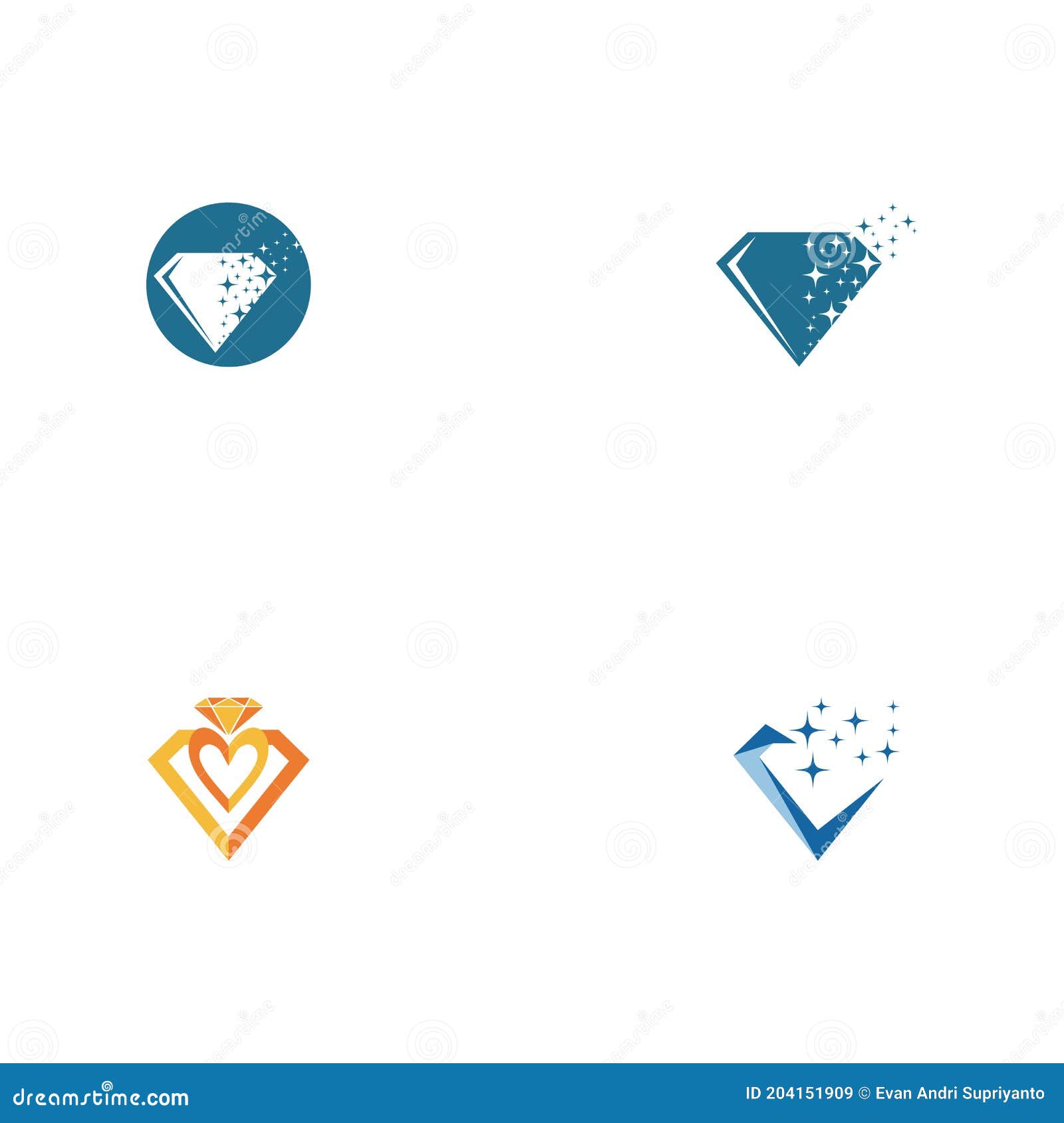 Set Diamond Logo Template Vector Symbol Stock Vector - Illustration of ...