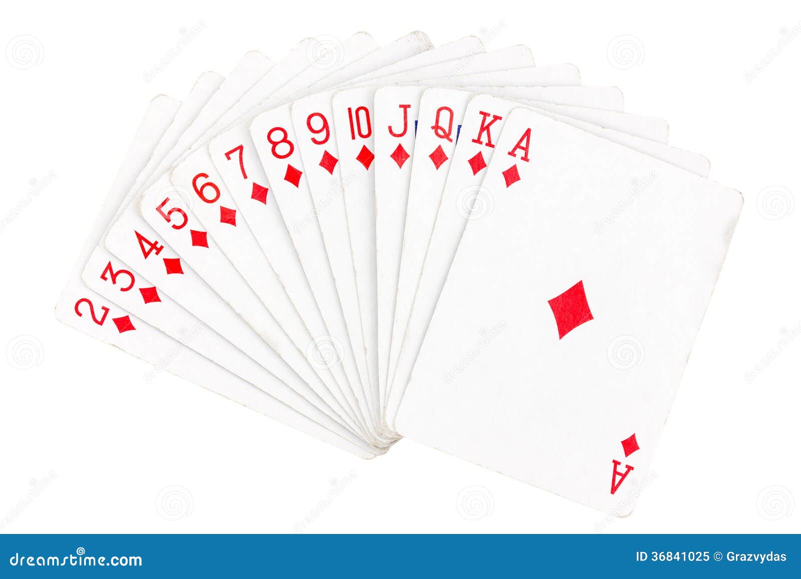 Set of Diamond Playing Cards Stock Image - Image of paper, gambling ...