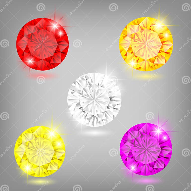Red white yellow diamond stock vector. Illustration of embellishment ...