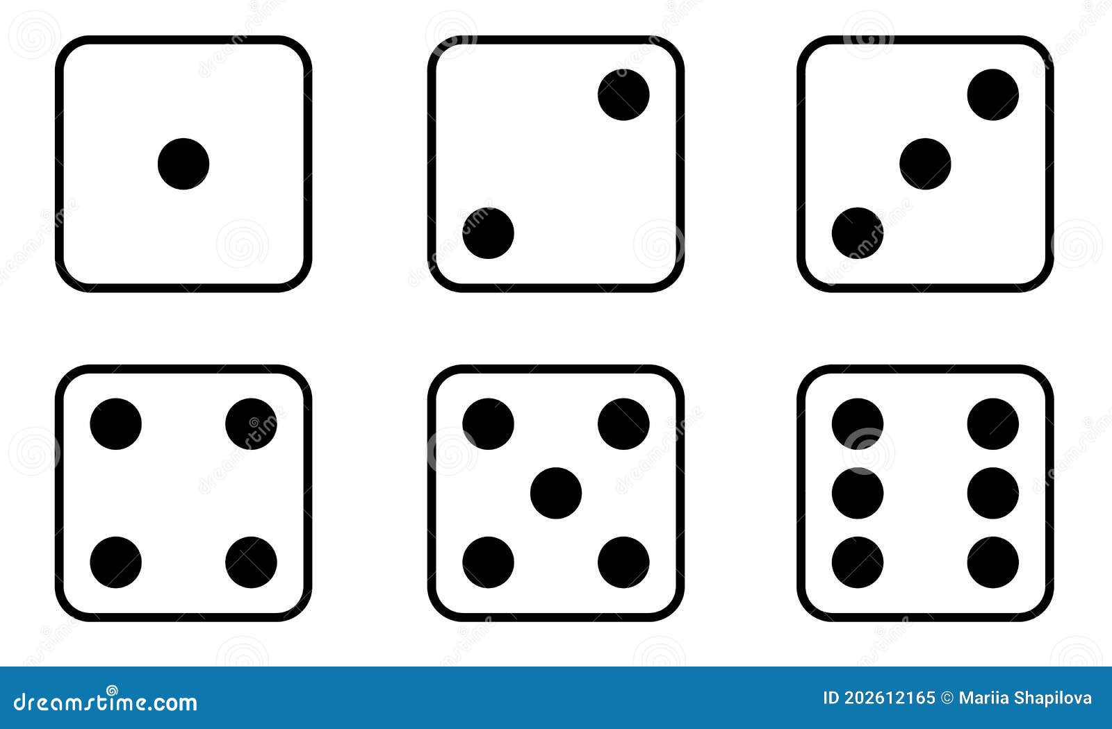 Set of Dice Icon. Traditional Die with Six Faces of Cube Marked with ... Set of Dice Icon. Traditional Die with Six Faces of Cube Marked with ...