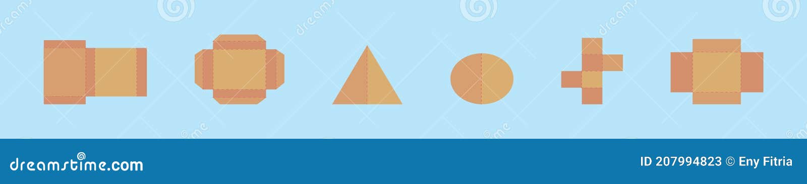 Set of Die Cut Cartoon Icon Design Template with Various Models. Vector ...