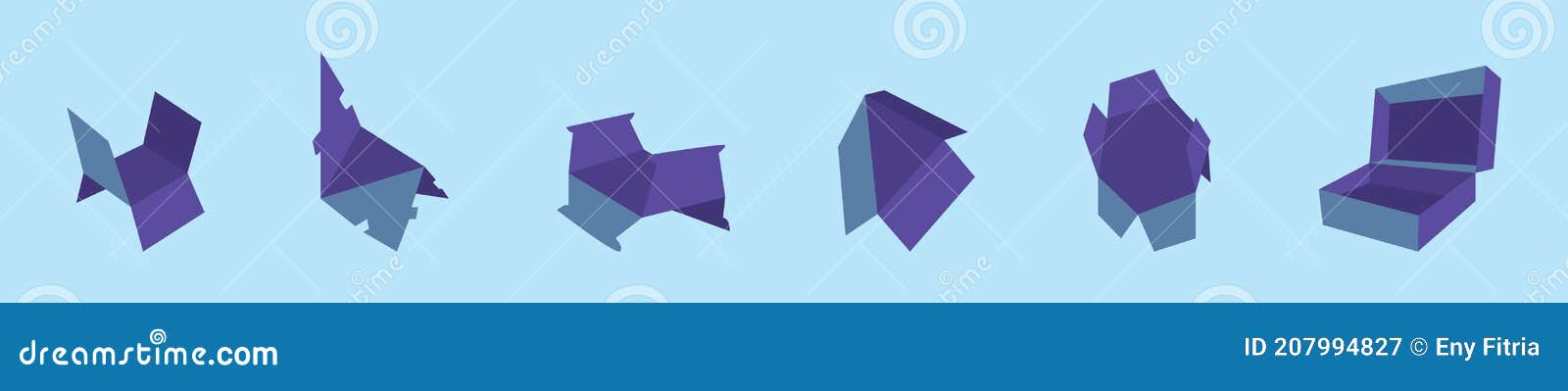 Set of Die Cut Cartoon Icon Design Template with Various Models. Vector ...