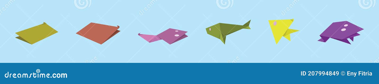 Set of Die Cut Cartoon Icon Design Template with Various Models. Vector ...