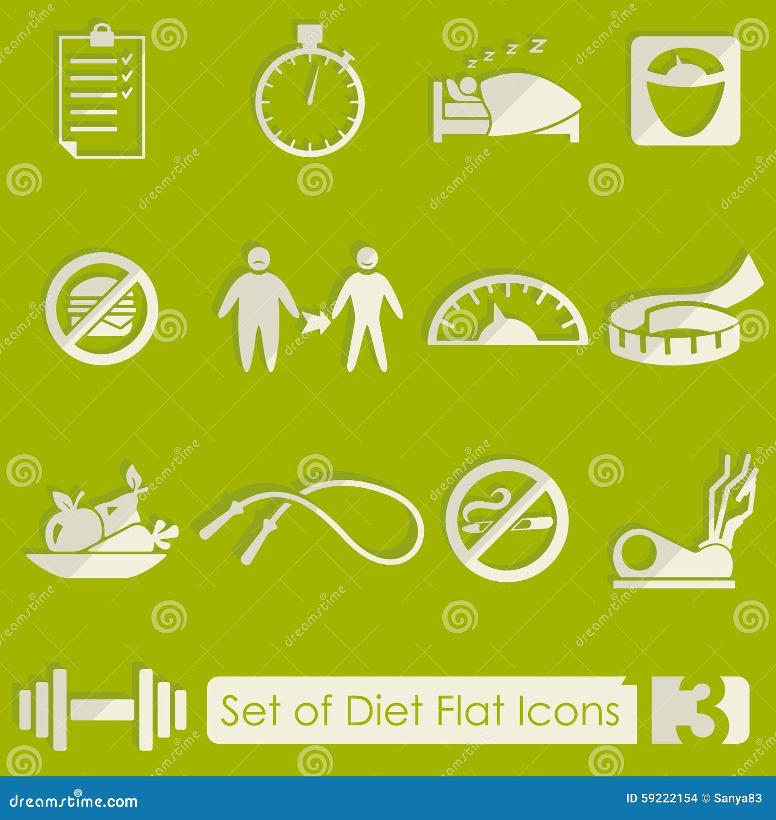 Set of diet icons stock vector. Illustration of idea - 59222154