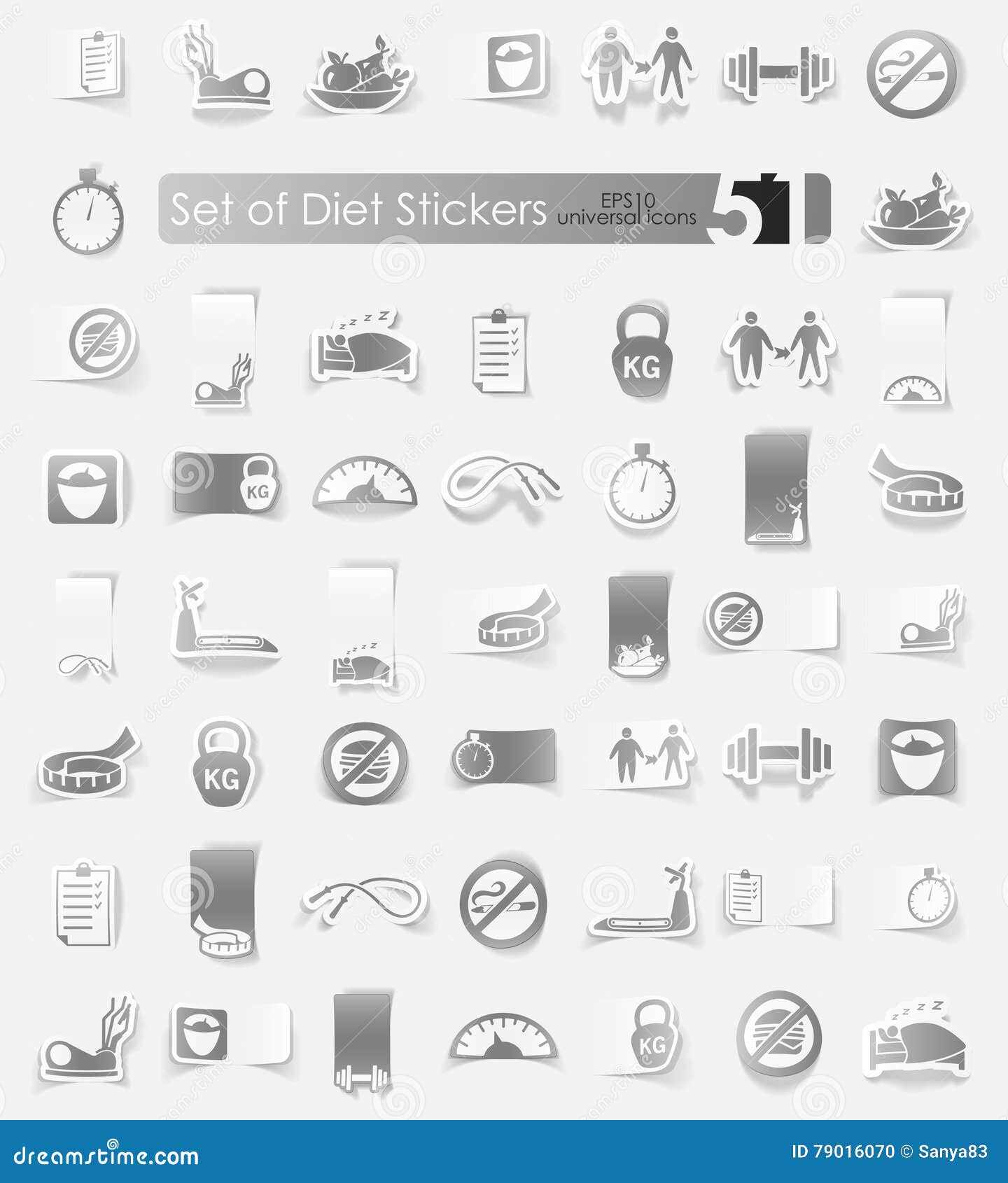 Set of diet stickers stock vector. Illustration of diet - 79016070